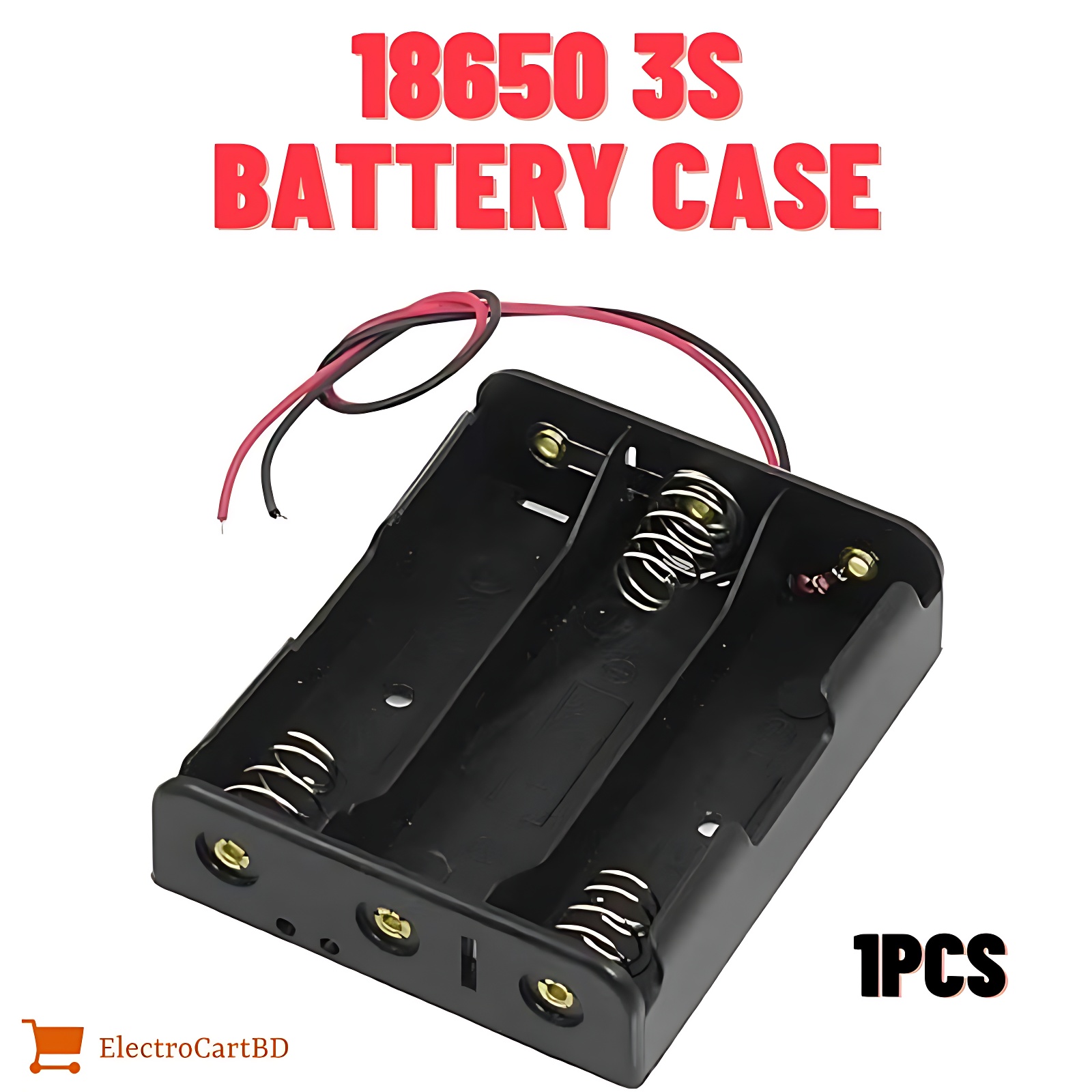 3.7V 18650 3 Tank Battery Storage Box 4.2V 18650 Battery Rechargeable ...