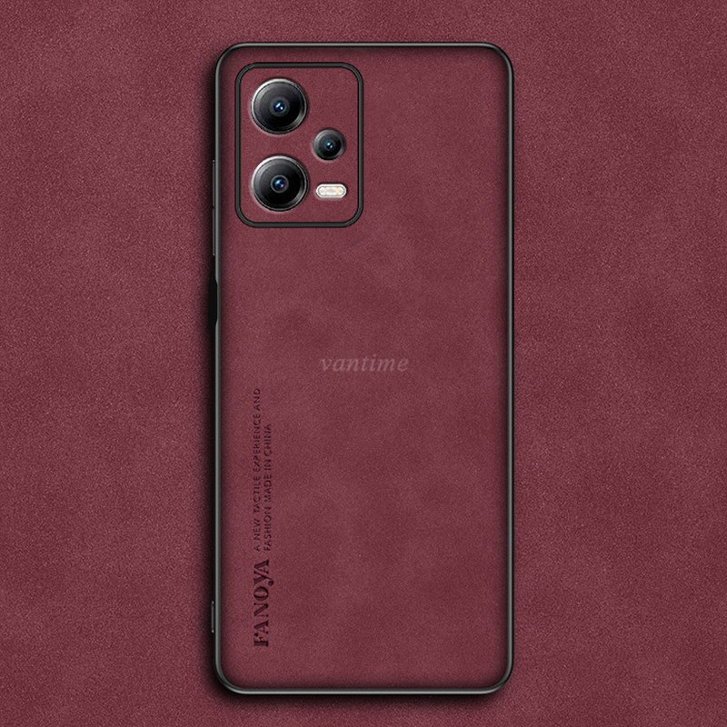 Vantime for Xiaomi POCO X5 5G / Redmi Note 12 5G / Note 12 Pro 5G Case Soft Pure Leather Slim ...