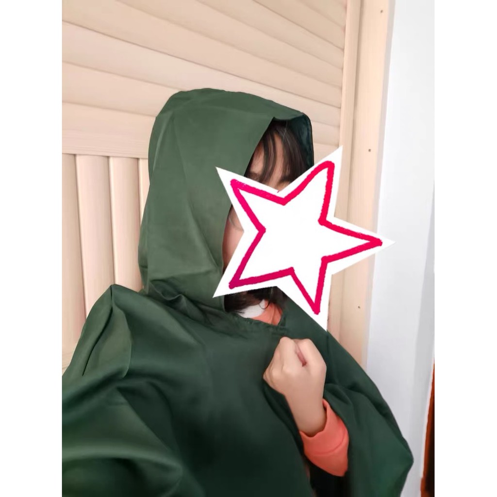 2021 Attack On Titan Costume Green Cloak Japanese Anime Cosplay ...