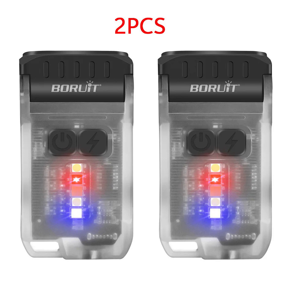 Boruit V15 EDC keychain flashlight portable mini torch Type-C ...