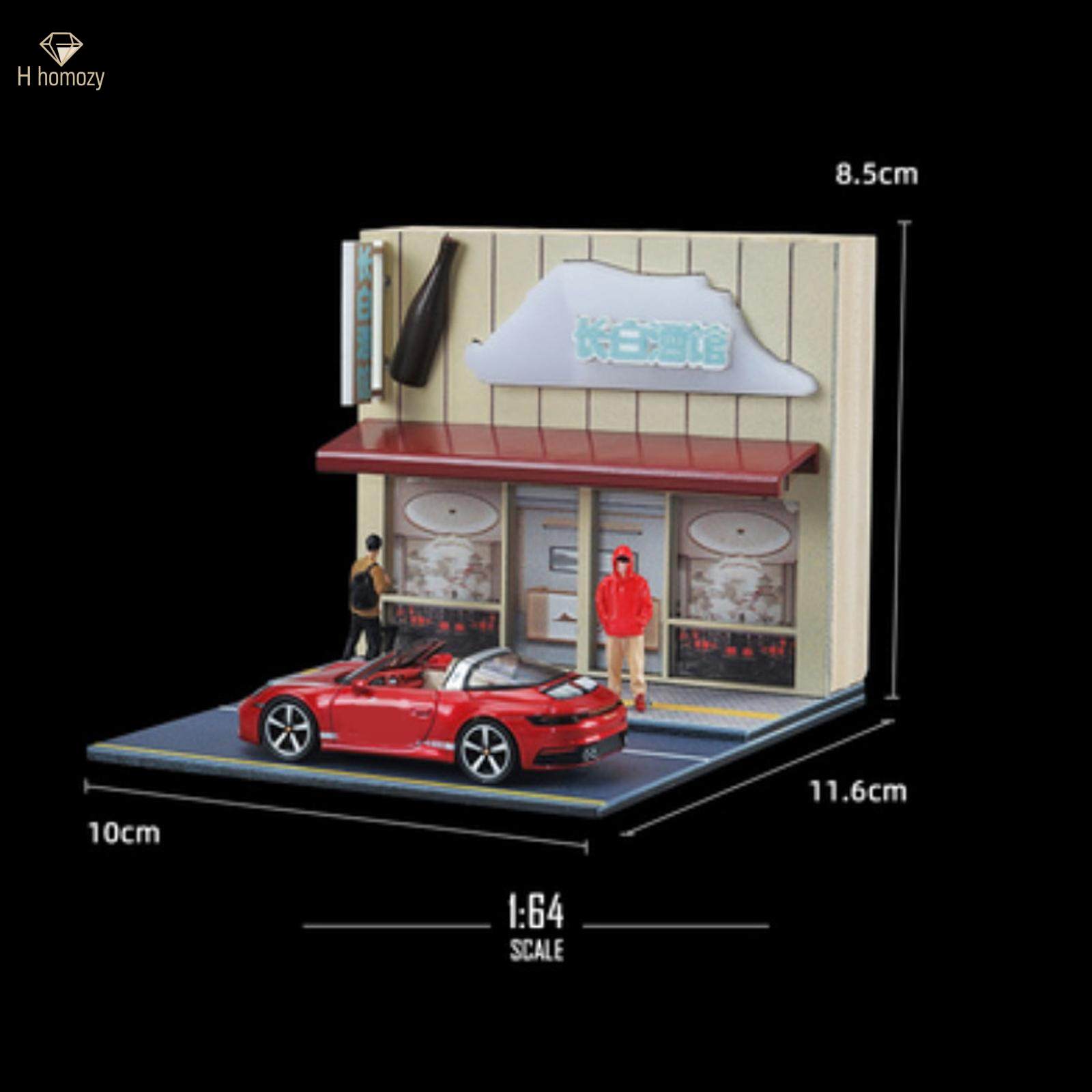 1/64 Shop Model Diorama Kits S Scale Scenery Assemble Realistic ...
