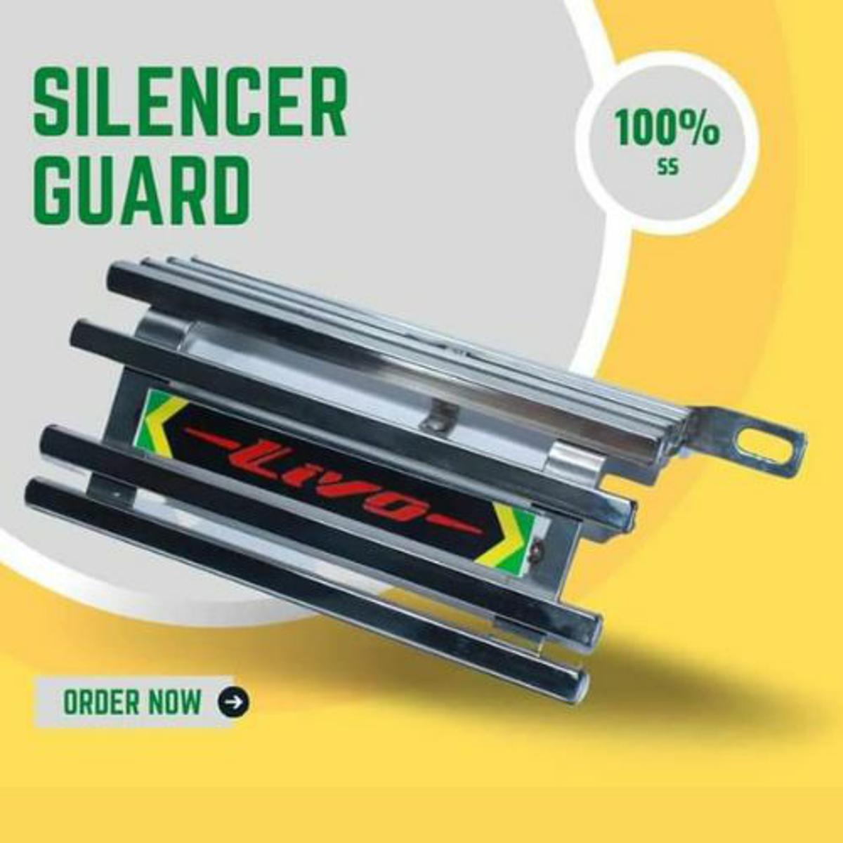 Livo Silencer Guard | Honda Livo Silencer Cover | Livo Silencer Cover For Motorcycle | 100% SS ...