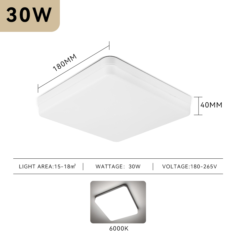 LED Ceiling Light 20w 30w Ceiling Lamp LED Square Ceil Lights 220v ...