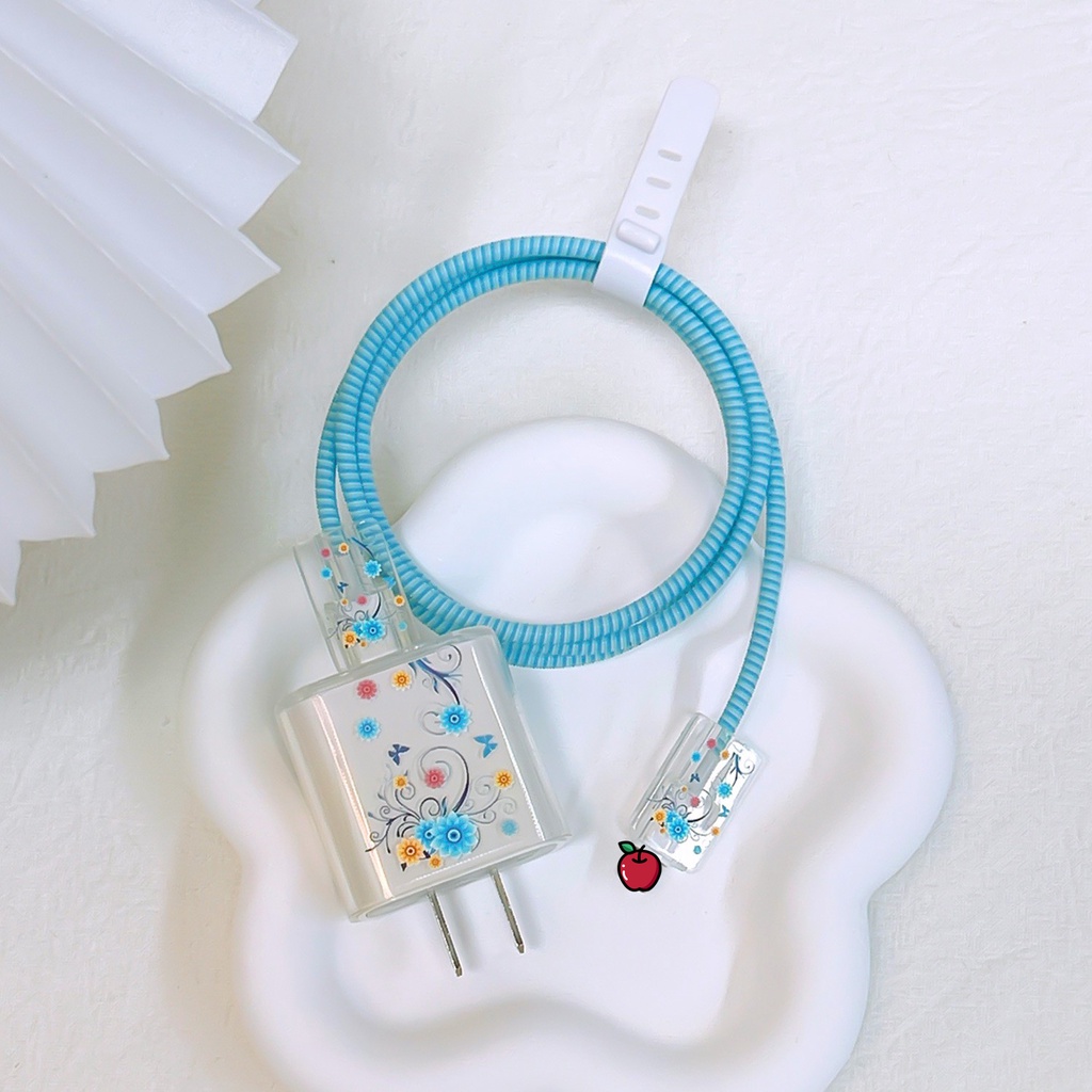 Data Cable Cord Winder Kit / 3D Bow Knot Heart Cable Protector Cover ...