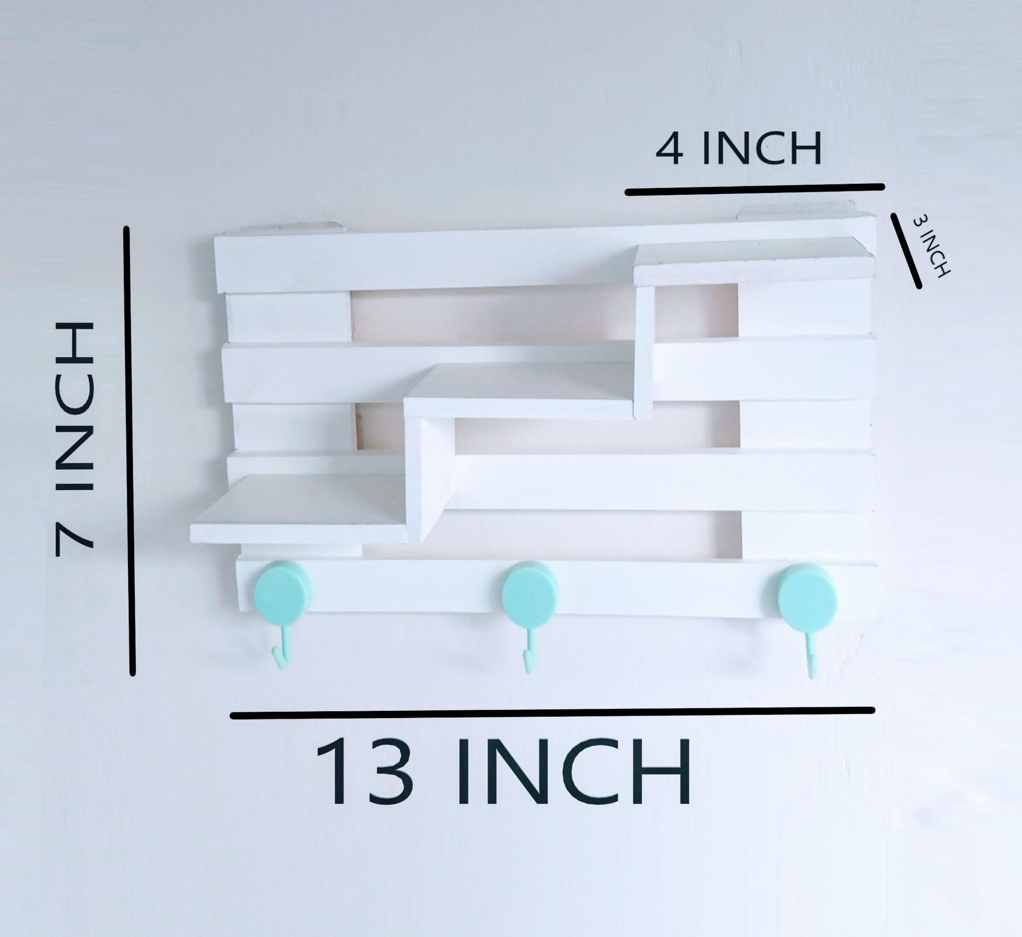 Wall Mounted 3 Layer Stair Shelf.Punch Free Multi-Factional 3 Layer ...