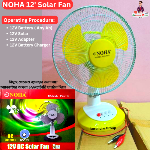 NOHA Solar Fan- 12 inch DC / Noha 12 inch Solar Fan / 12 inch Solar Fan ...