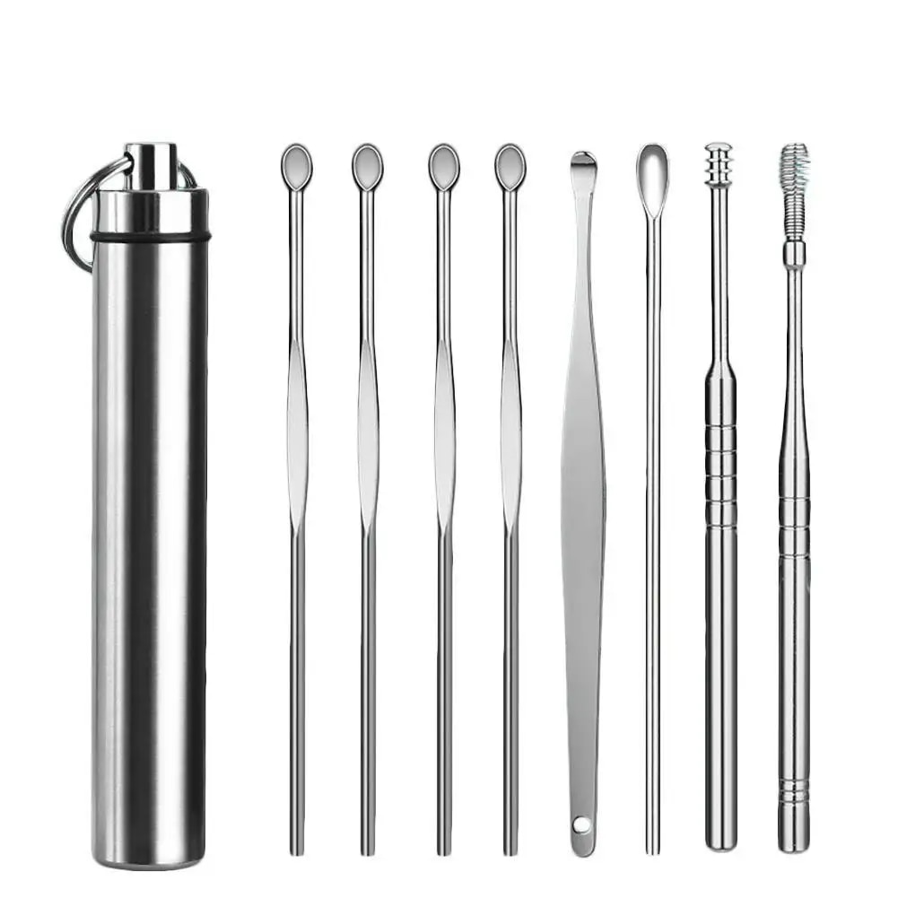 7pcs/set Ear Cleaner Wax Removal Tool Earpick Sticks Earwax Remover ...