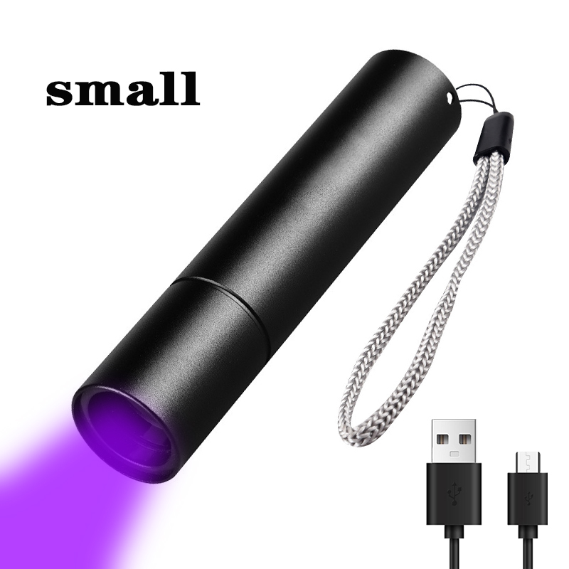 USB Rechargeable 365nm ultraviolet flashlight Cat moss fungus detection ...