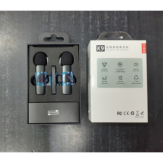 K9 Wireless Dual Microphone Professional Microphone For Type C - Microphone | Daraz.com.bd