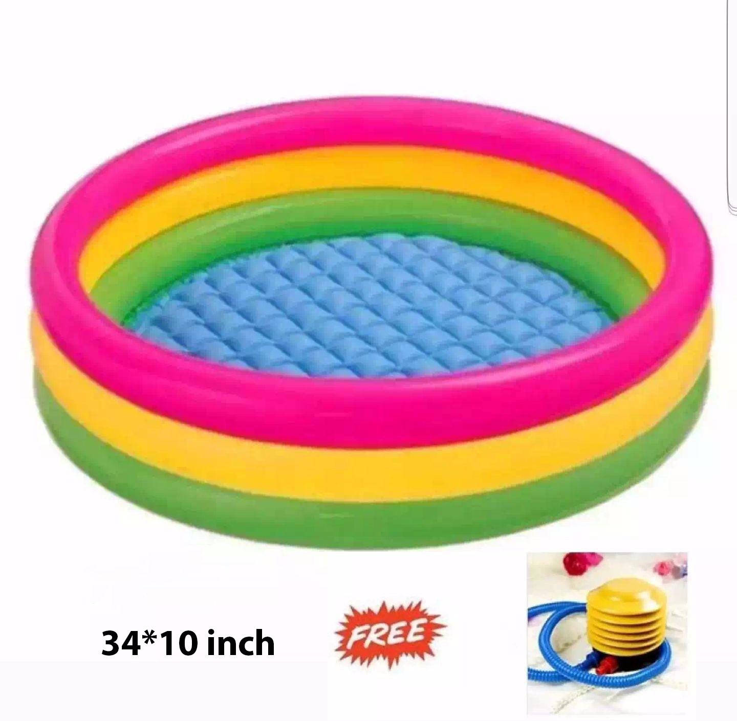 Intex Inflatable Baby Bath Tub Swimming Pool with FREE PUMPER, Baby ...