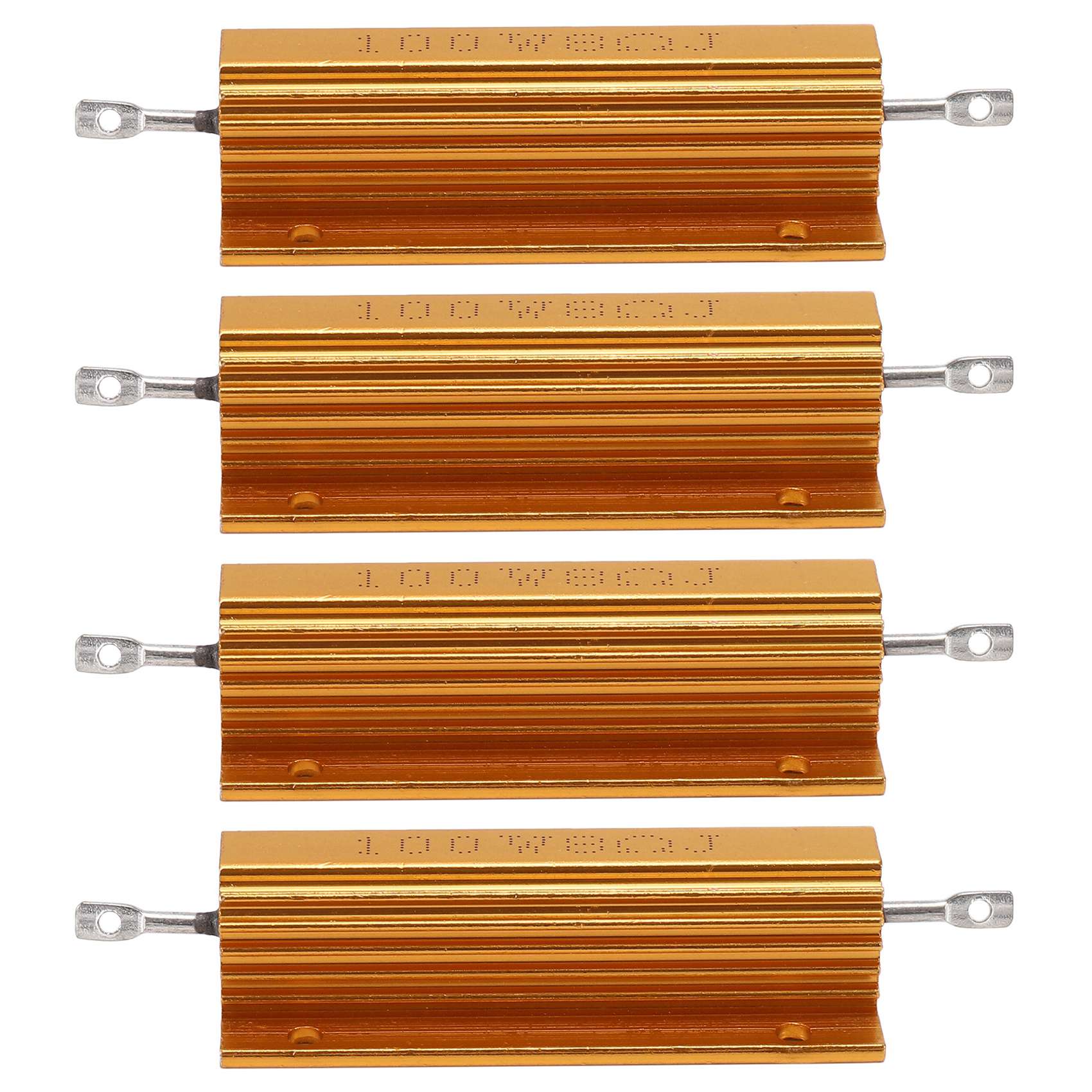 4X Gold Aluminum Clad Power Resistor Resistance 100W, 8 Ohm 8R | Daraz ...