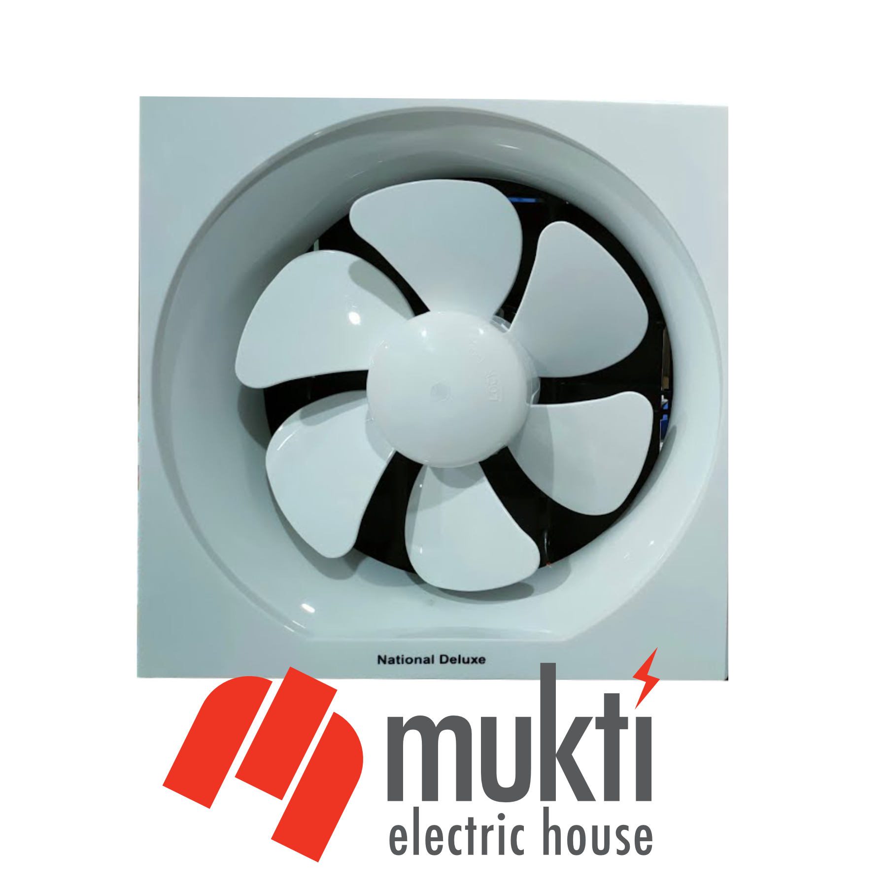 National Deluxe 12 Inch Wall Exhaust Fan White PVC Plastic Ventilation ...