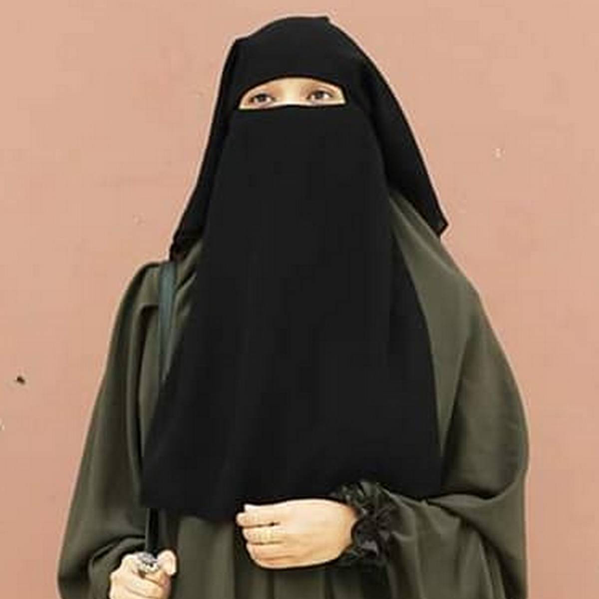 NIQAB MUSLIM HIJAB IRANI 3 LAYERS ISLAMIC Face Cover Burka Nikab ...