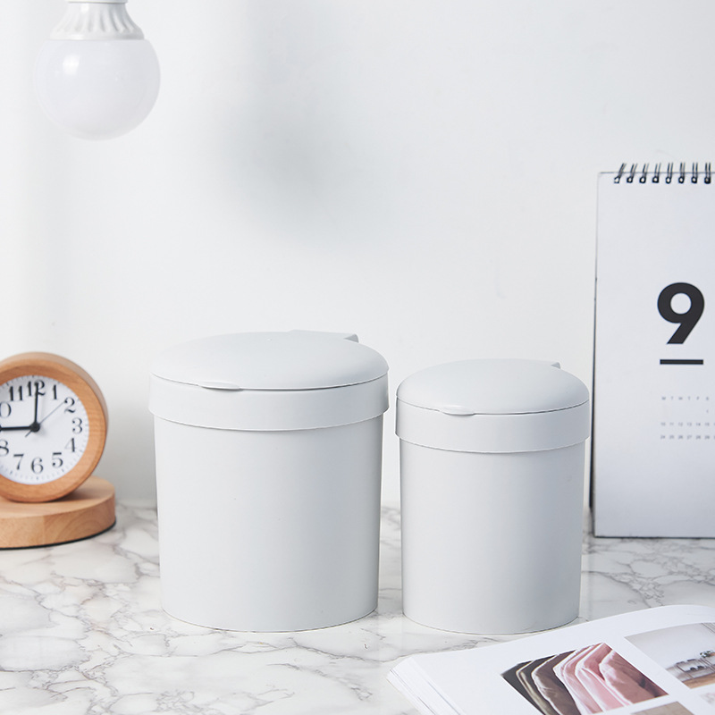 【Lejia】Mini Small Waste Bins Desktop Basket Home Table Plastic Can ...