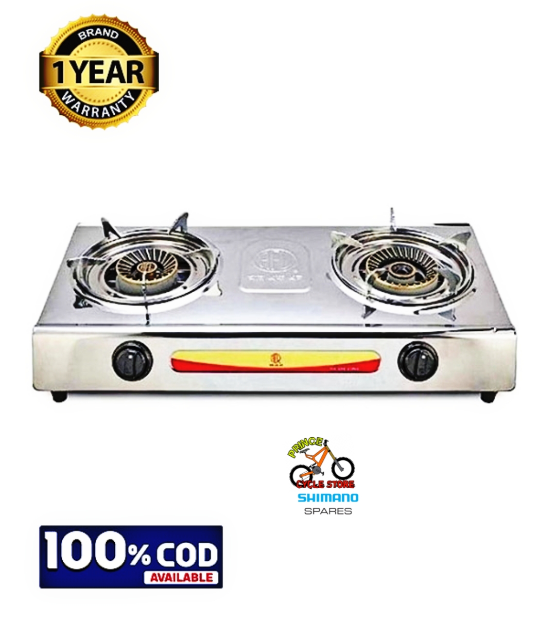 RFL Double Stainless Steel Auto Gas Stove 2-04 SRB LPG | Daraz.com.bd