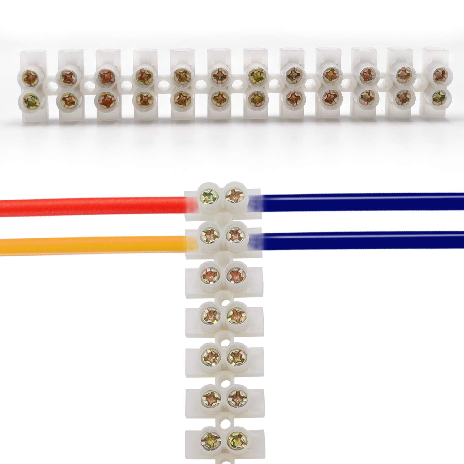 20Amp 12 Way Electrical Cables Joint Terminals AC 220V 20A 12 Point ...