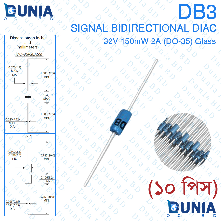 Laser Diodes Bidirectional DIAC Trigger Diode DB3A - Taitron ...