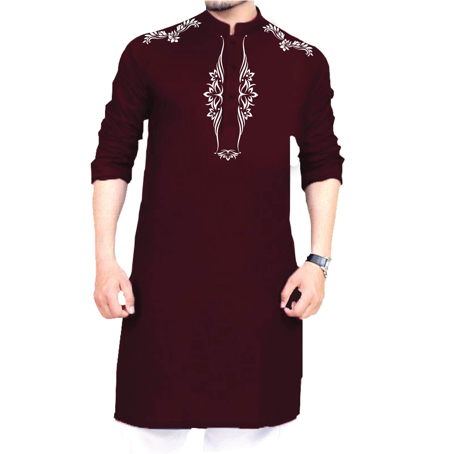 Semy Long Printed Panjabi for Men | Daraz.com.bd