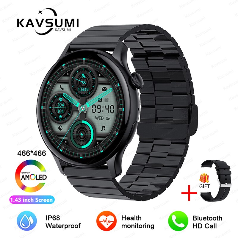 KAVSUMI Smart Watch Women 466 * 466 AMOLED 1.43 | Daraz.com.bd