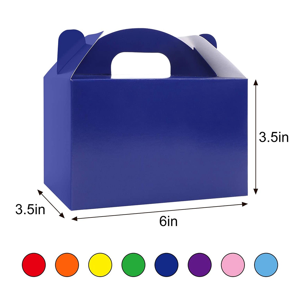 48 Pack White Treat Gable Paper Gift Boxes Parts Kit for Birthday Party ...