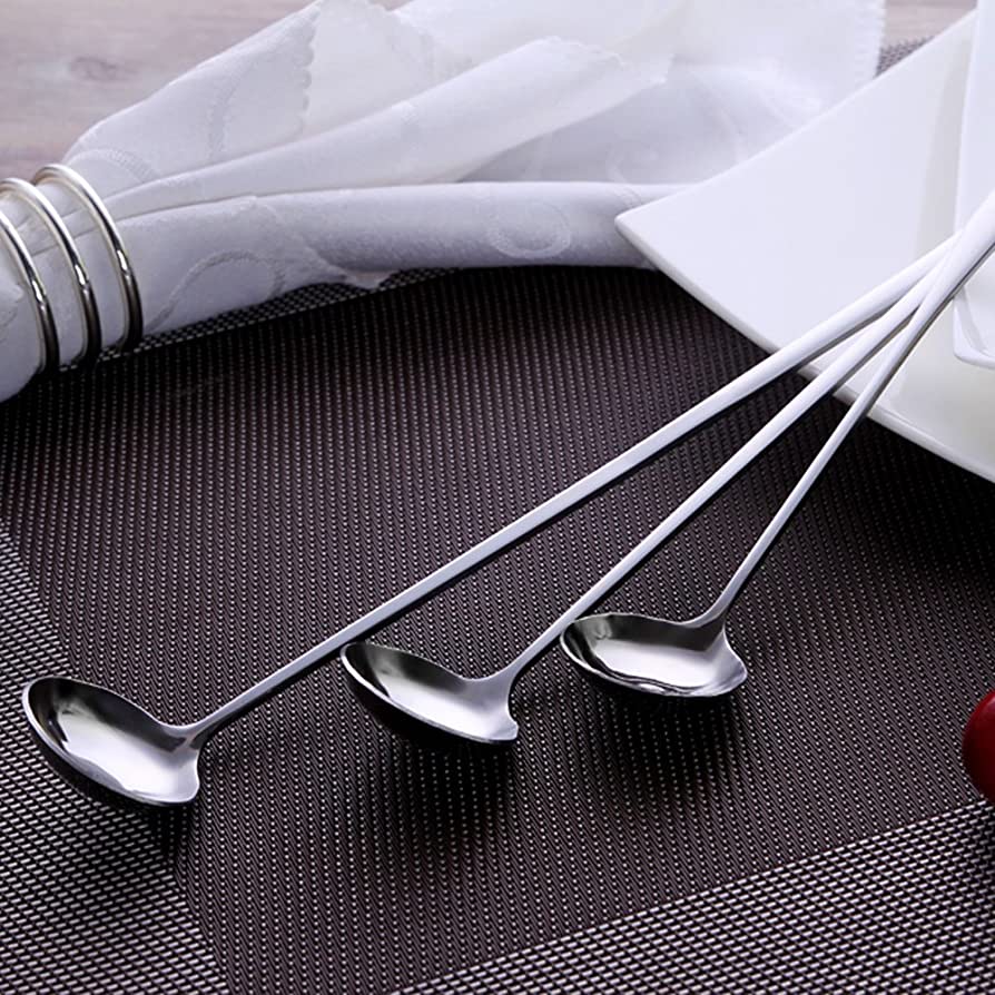 Steel Long handle Pickle Spoon Round Shape (30cm) | Daraz.com.bd