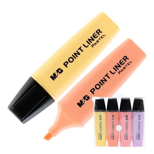 M&G 4 Pcs Point Liner Highlighter Pastel Color | Daraz.com.bd