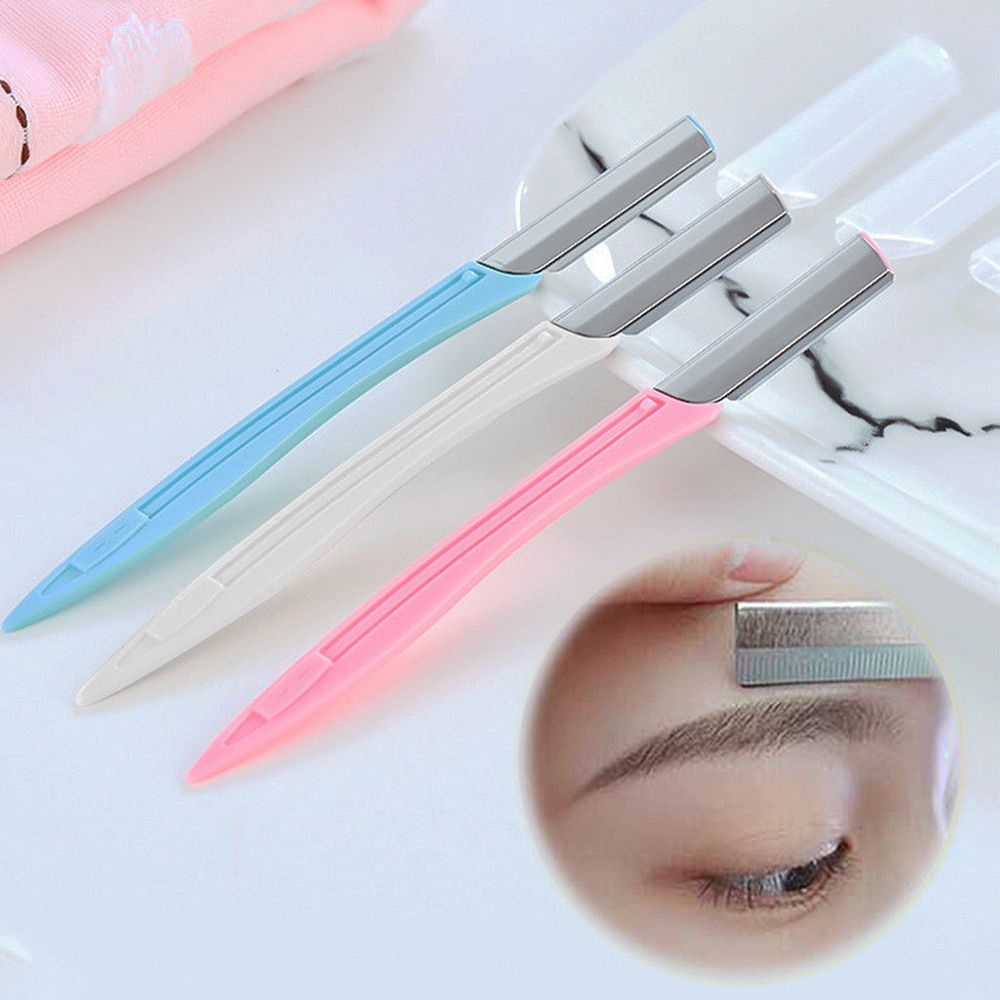 3Pcs/Set Portable Women Tinkle Eyebrow Face Razor Trimmer Shaper Shaver ...