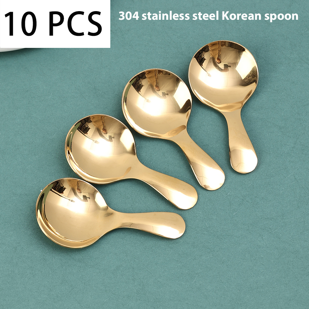 1/5/10Pcs Short Handle Children's Spoon / 304 Stainless Steel Spoon ...