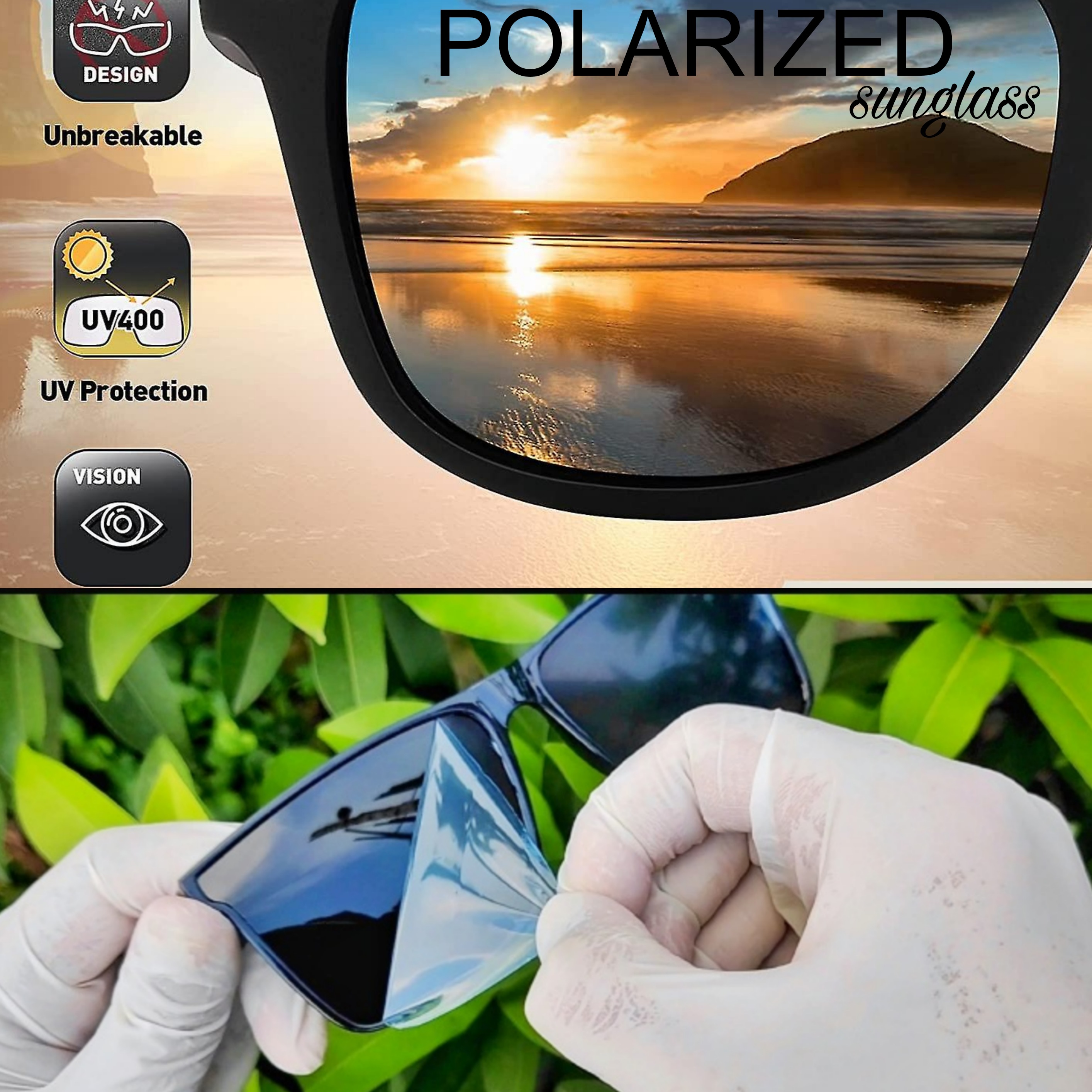 Polarized Double Poly ultra light Flexible Sunglass for unisex New ...