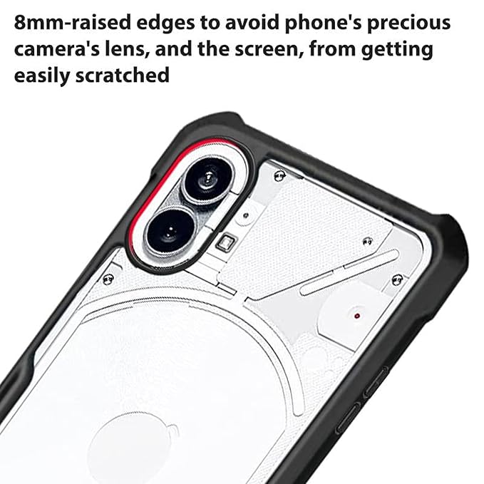 Nothing phone 1 Protective Black Border Crystal Clear Xundd Mobile Back ...