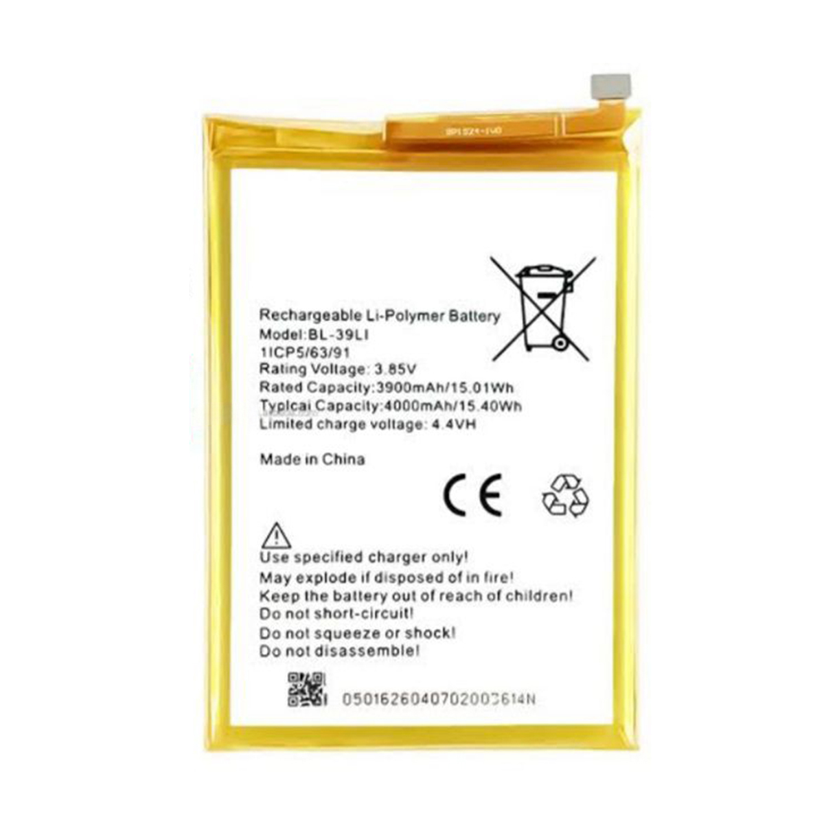 BWGK Itel A56 Vision 1 For battery model 39LI Original Mobile battery ...