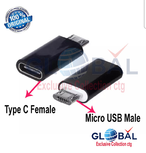 Micro USB Mail (Type B) from Type C Female, | Daraz.com.bd