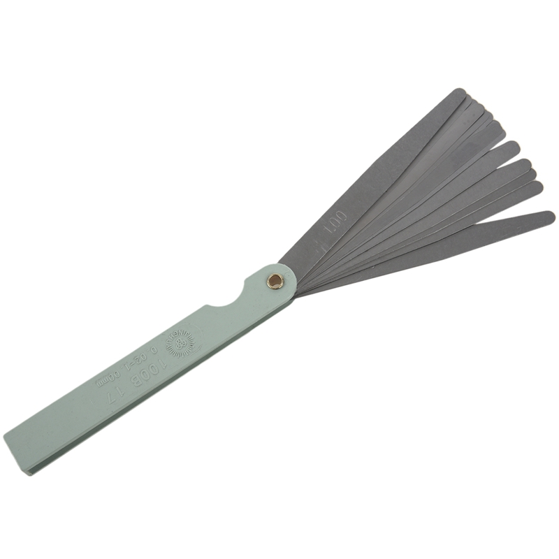New 0.02 To 1mm 17 Blade Thickness Gap Metric Filler Feeler Gauge ...