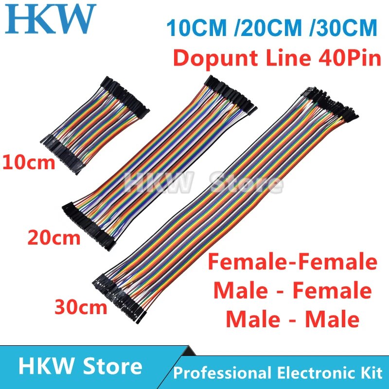 10cm 20CM 30CM 40 pin dupont Jumper Line wire Male to Male Female to ...