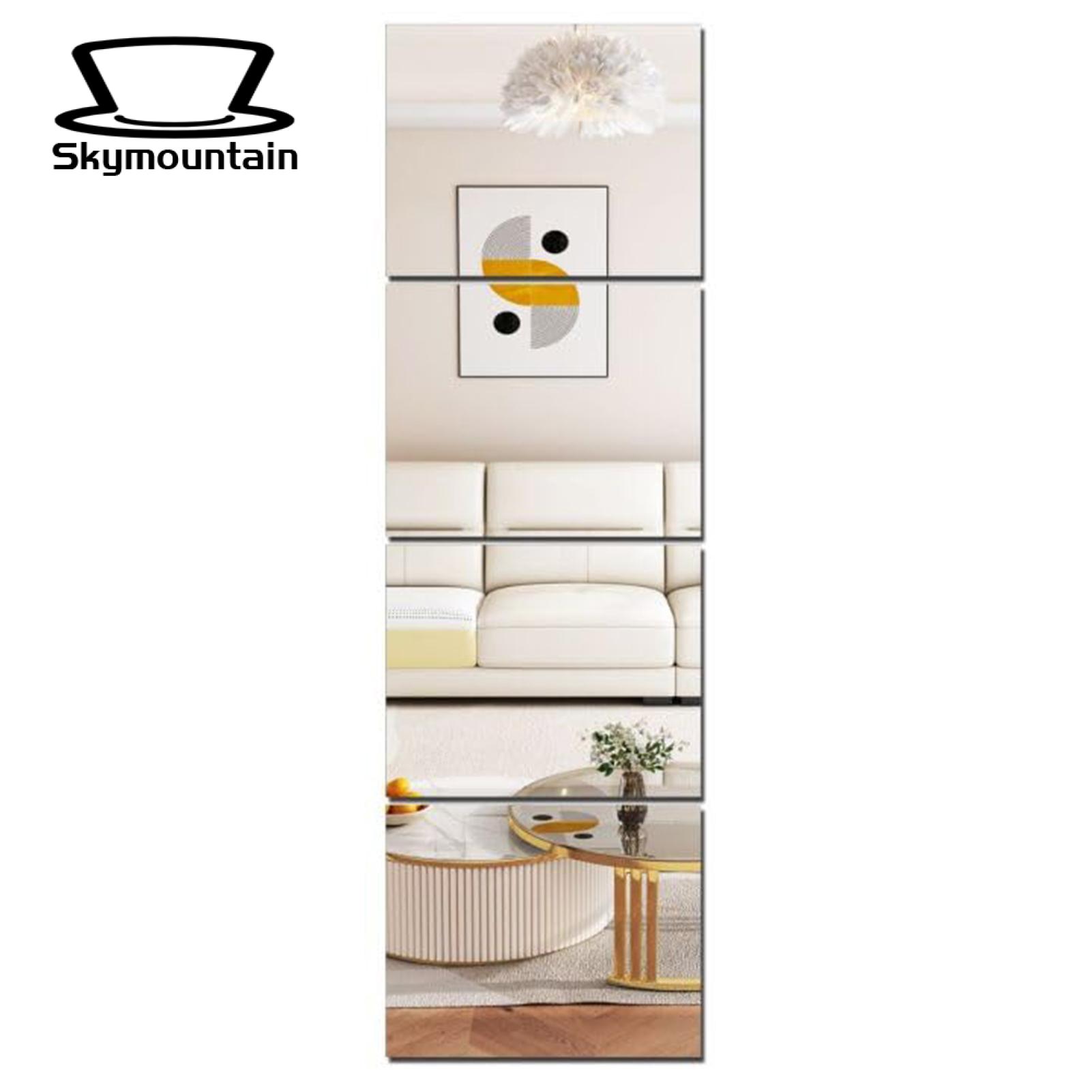 Acrylic Mirror Sticker Waterproof Full Length Mirror Sticker Set Easy ...