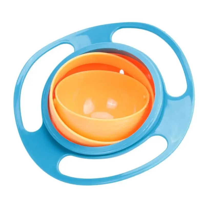 360 Rotate Baby Spill-Proof Feeding Cute Baby Gyro Bowl Universal Food ...