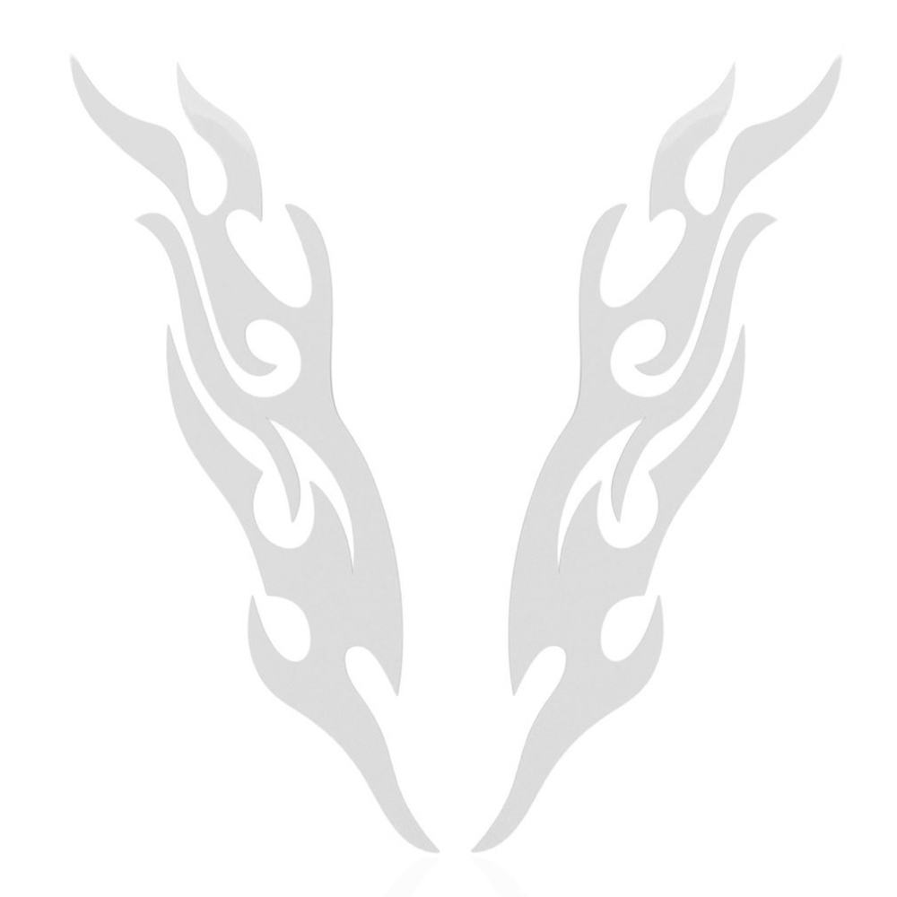 Waterproof 2 pcs Car Vehicle Body Fire Flame Decal Window Bumper Hood ...