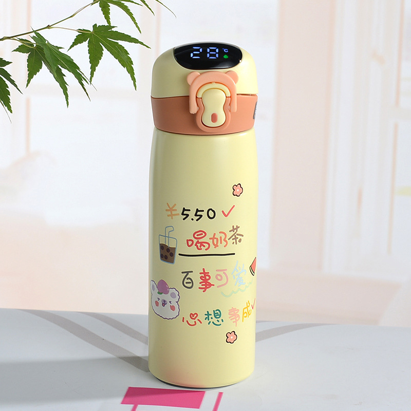 New Cartoon Intelligent Insulation Cup Temperature Display Bouncing ...