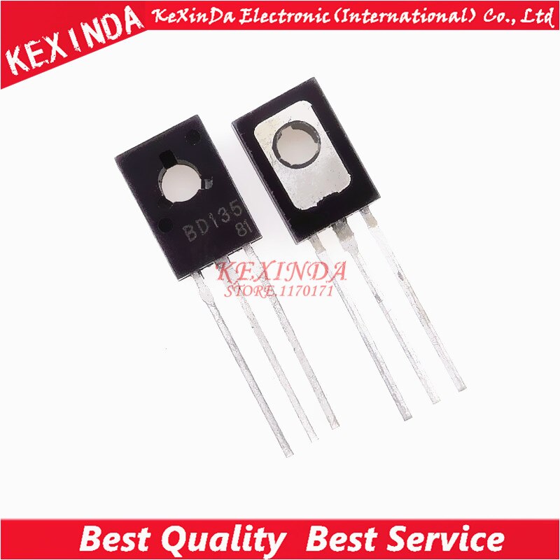 【happy one】BD135 Transistor TO-126 1.5A Silicon NPN Epitaxial Triode Transistor 10pcs/lot ...