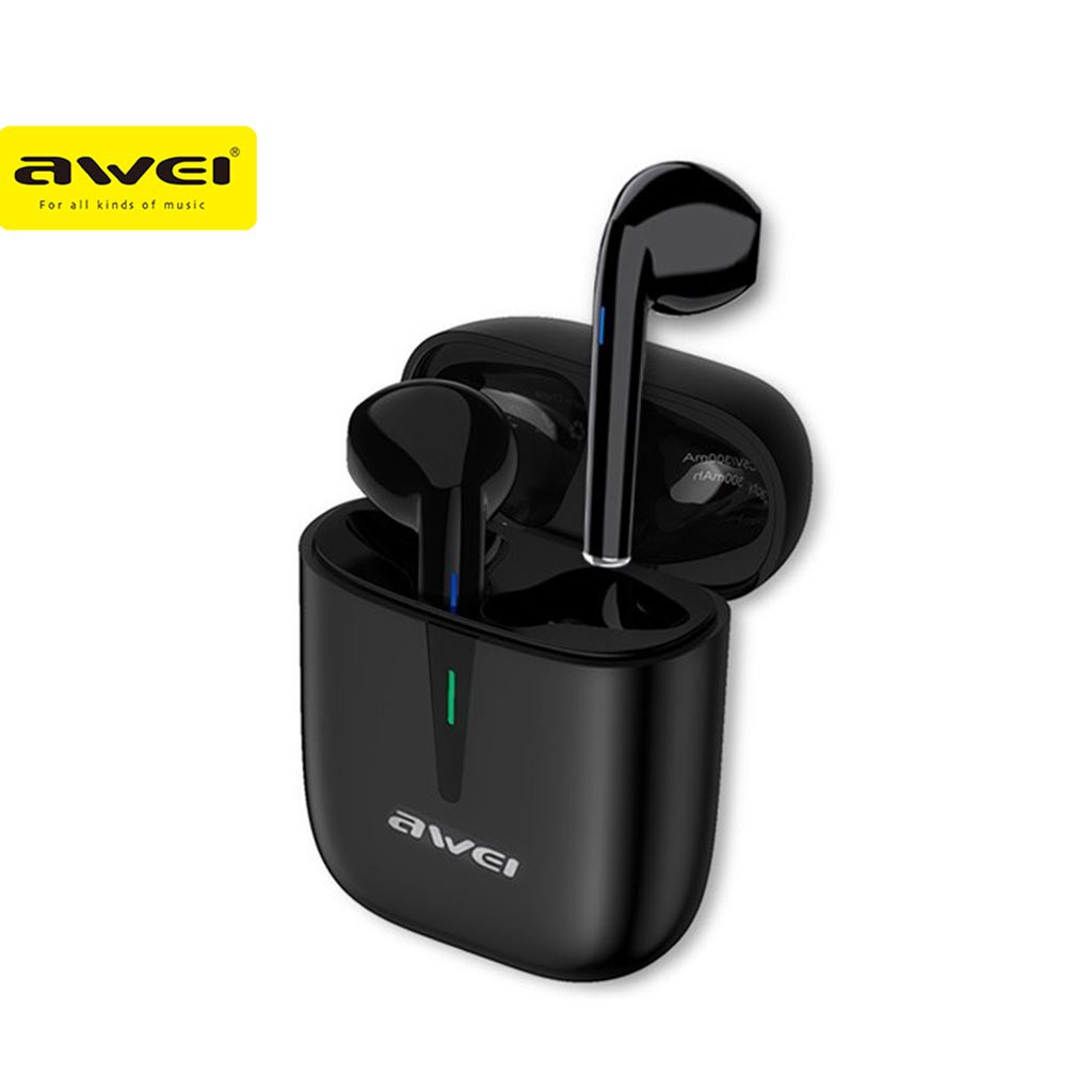 Awei T21 TWS Wireless Bluetooth Sports Earbuds Type-C Gaming With Built ...