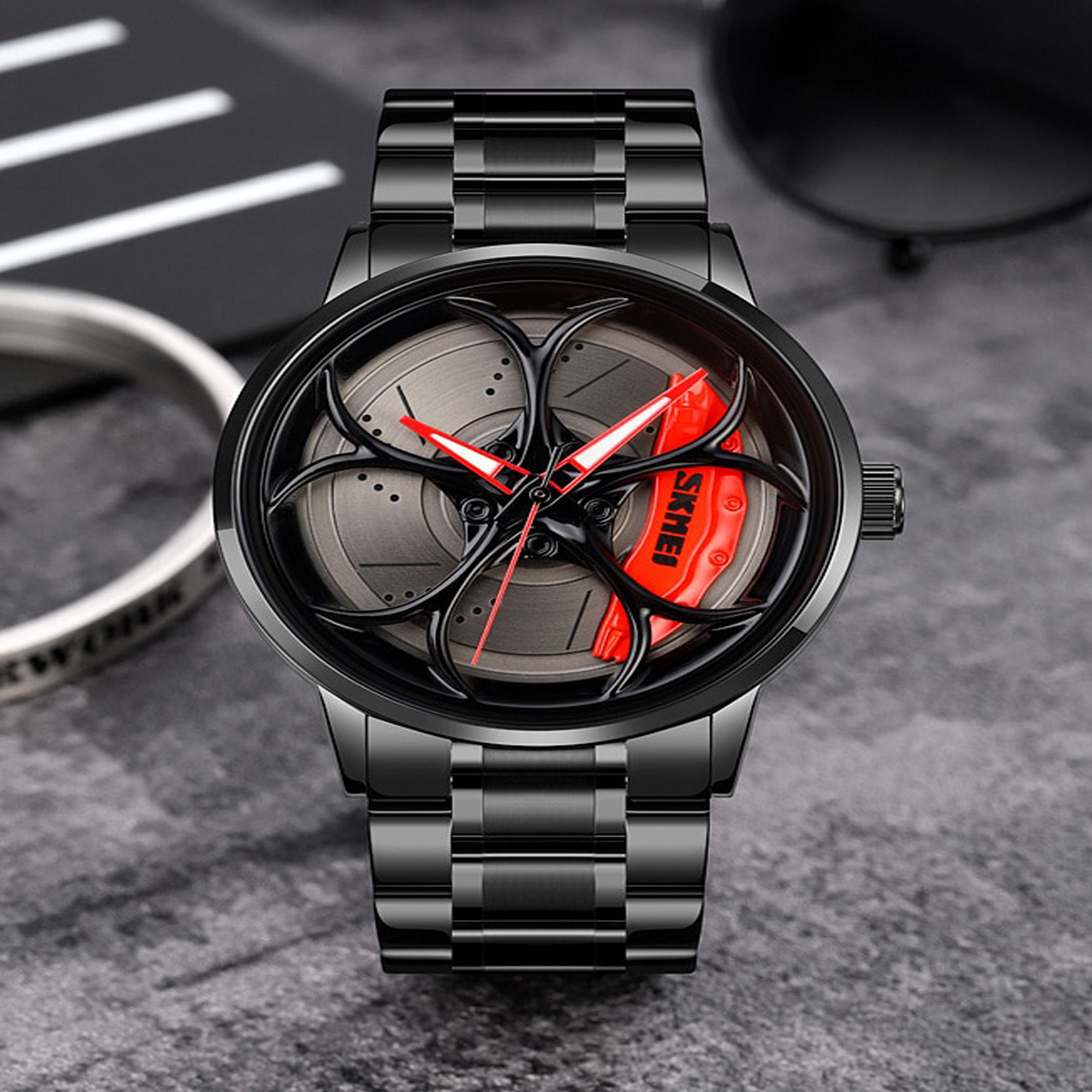 SKMEI 1990 Creative Design Rotation Dial Watch for Men