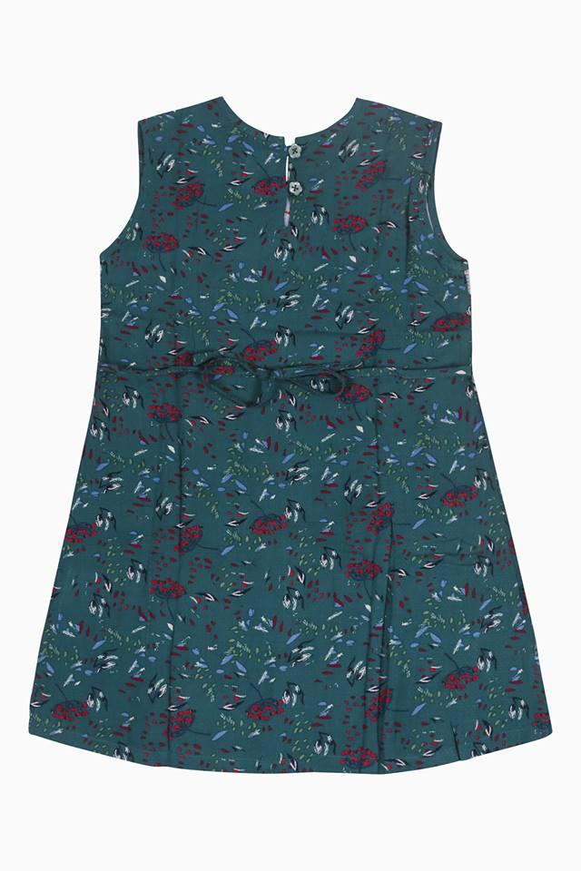 Dark Green Sky Blue Multi color Frock for Girls | Daraz.com.bd