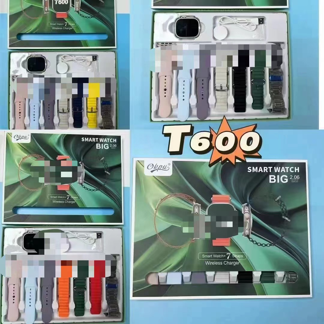 New 7+1 Bluetooth Smart Watch Set T800 Step Counting Heart Rate T600 Strip Factory T700 | Daraz ...
