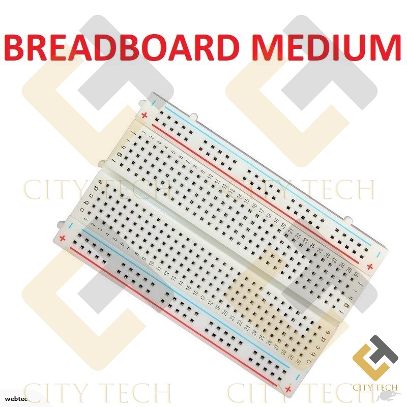 Breadboard Medium Size Solderless White Prototype Test Circuit Board ...