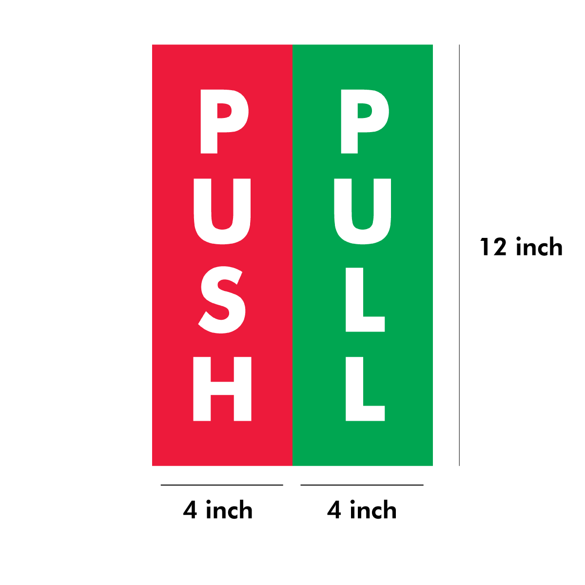 Push Pull Sticker For Shop And Office -8 inch x 12 inch | Daraz.com.bd