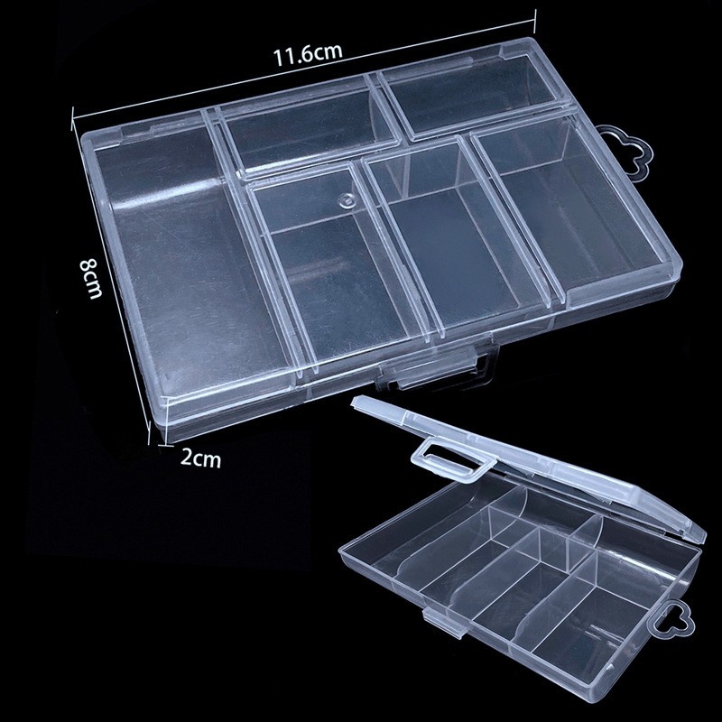 Plastic Storage Jewelry Box Compartment Adjustable Container for Beads ...