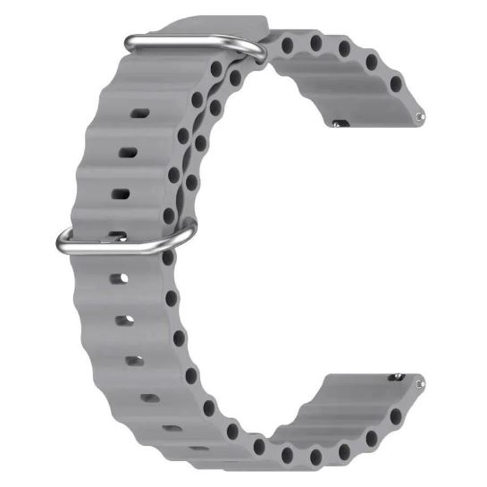 22mm Soft Ocean Style Silicone Solid Color Watch Band Strap For ...