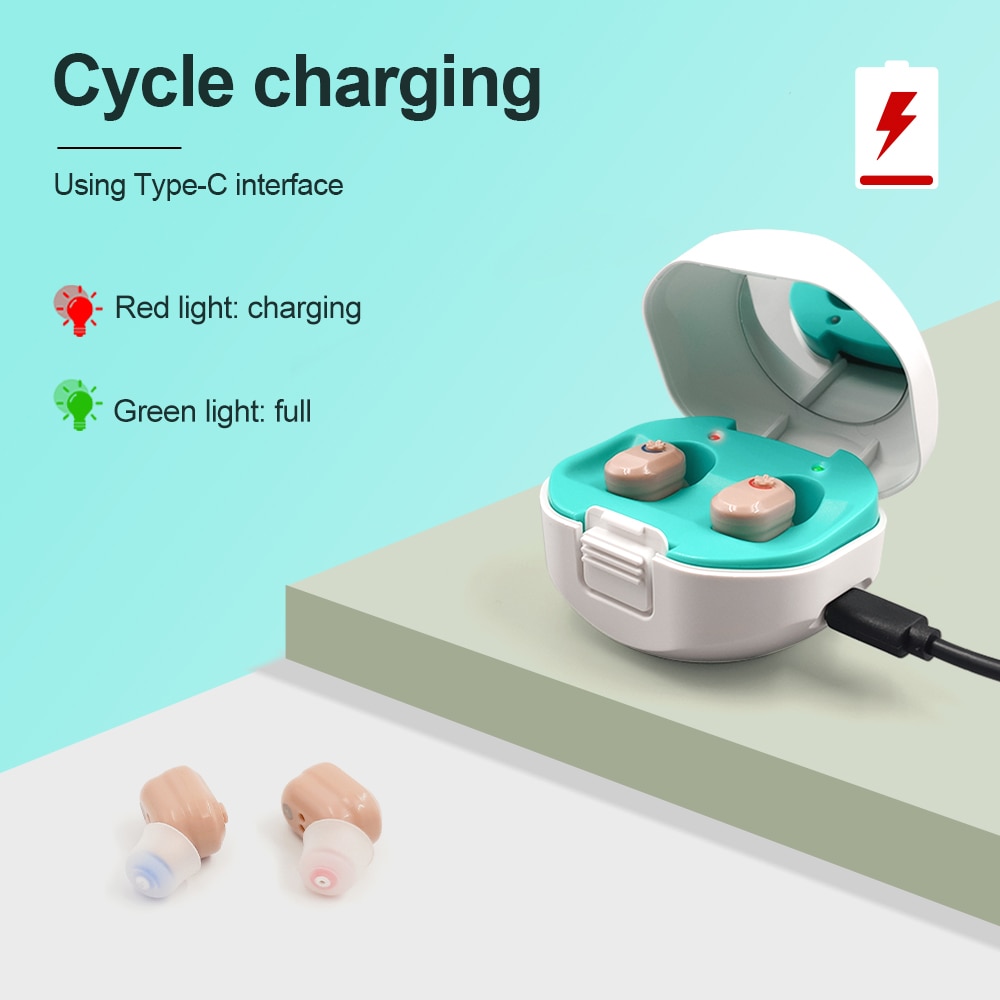 Digital Hearing Aids Rechargeable Digital Hearing Aid with Charging ...