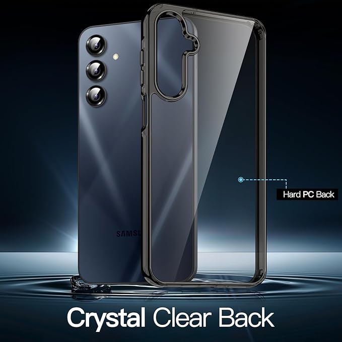 SAMSUNG GALAXY A16 5G Protective Black Border Crystal Clear Xundd ...