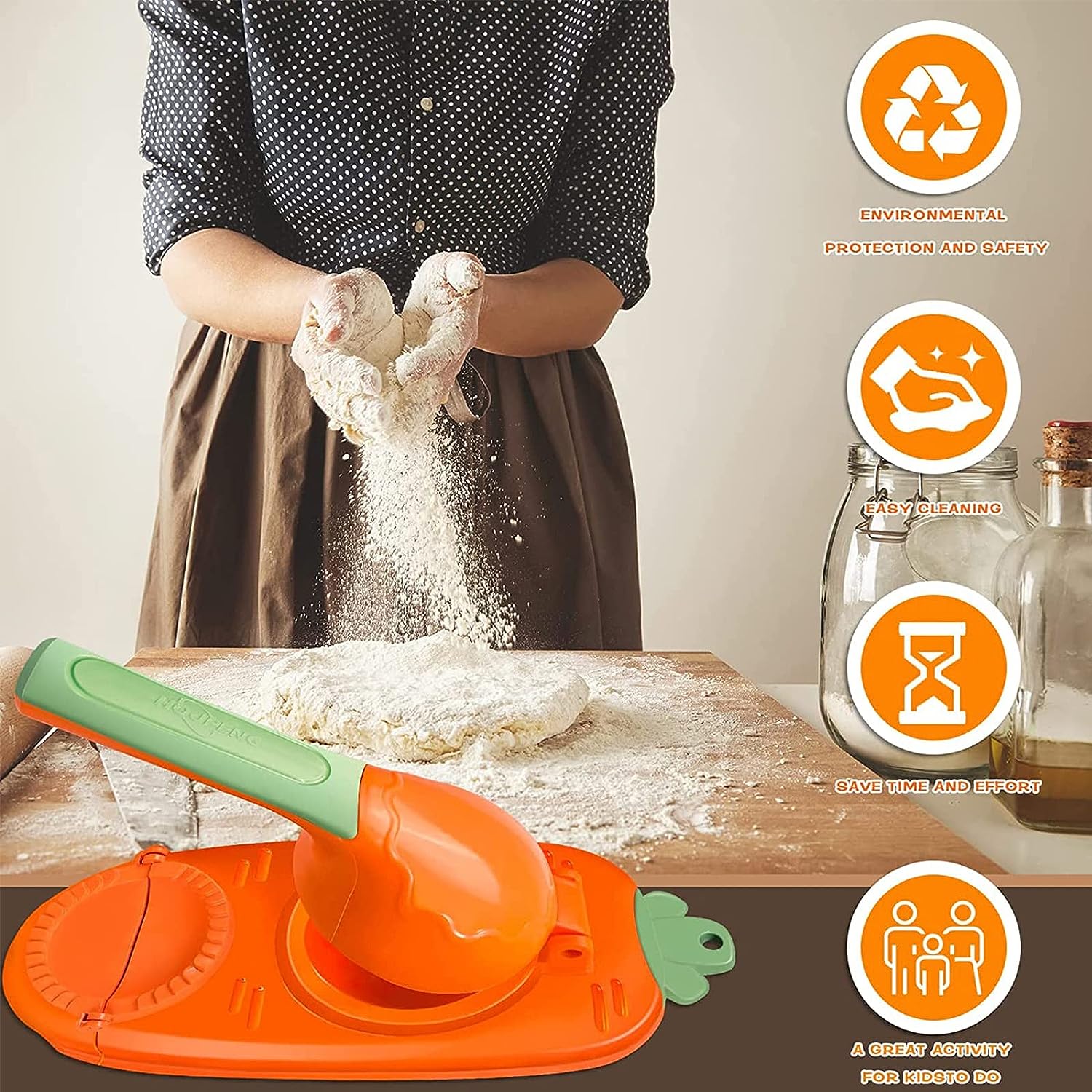 2 in 1 Dumpling Maker Machine Kitchen Dumpling Maker Tool Manual Pastry ...